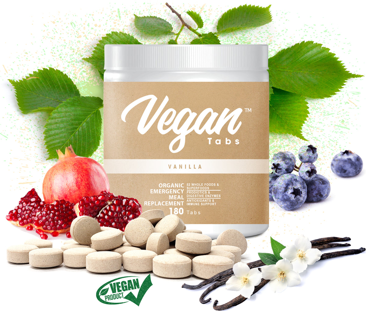 Vegan Tabs 15 Days Food Supply - Vanilla – VeganTabs